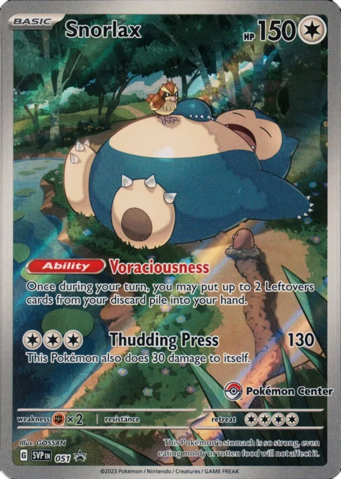 Pokemon Center Stamp Snorlax (SVP051 English Promo) - Pokumon